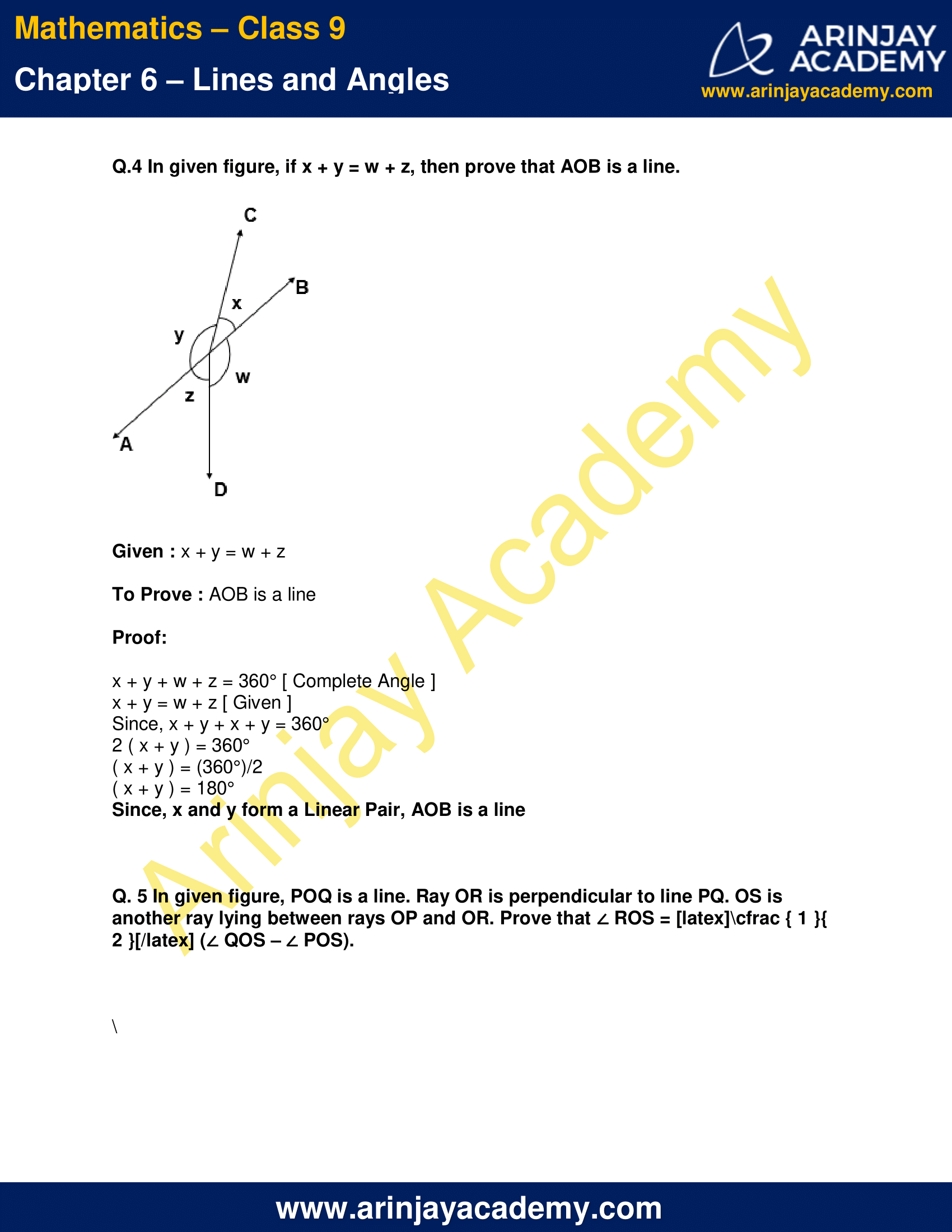 NCERT Solutions For Class 9 Maths Chapter 6 Exercise 6 1 Lines And Angles NCERT Solutions For Class 9 Maths Chapter 6 Exercise 6 1 Lines And Angles