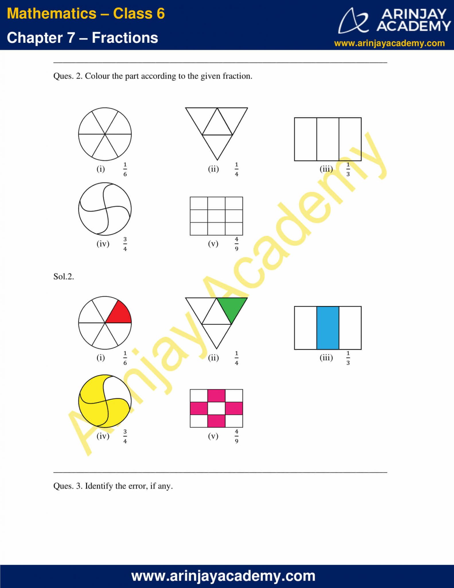 NCERT Solutions for Class 6 Maths Chapter 7 - Download PDF