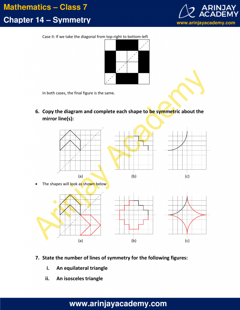 NCERT Solutions for Class 7 Maths Chapter 14 - Symmetry