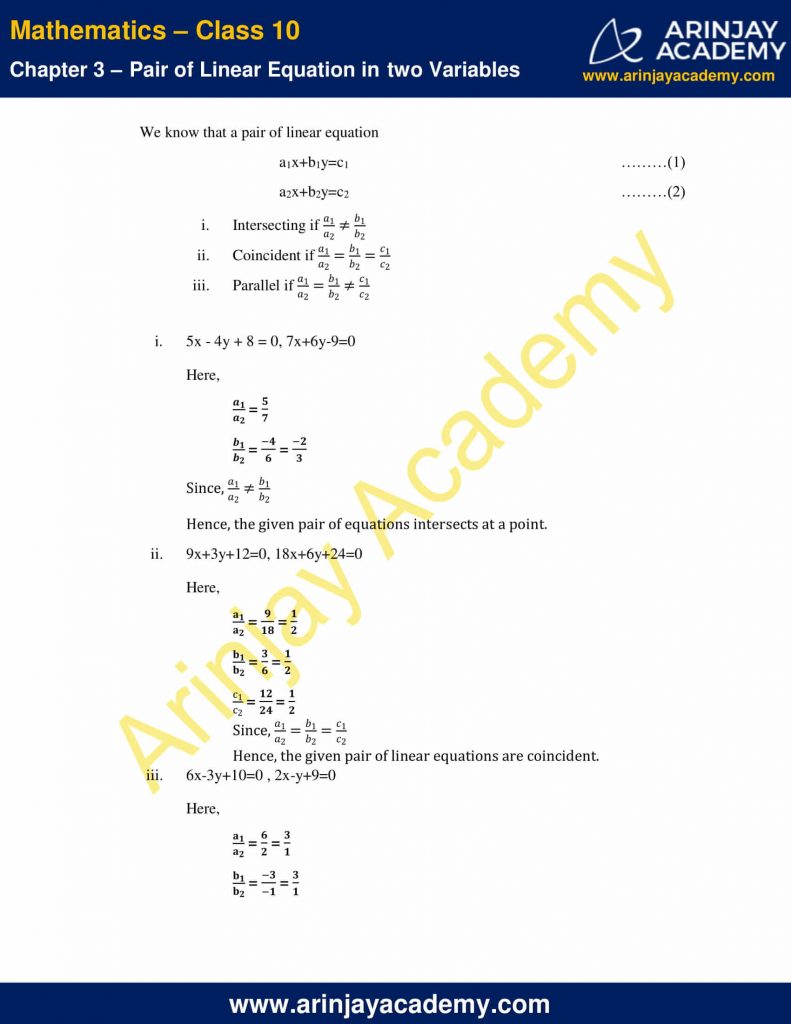 NCERT Solutions For Class 10 Maths Chapter 3 Exercise 3.2 - Pair of ...
